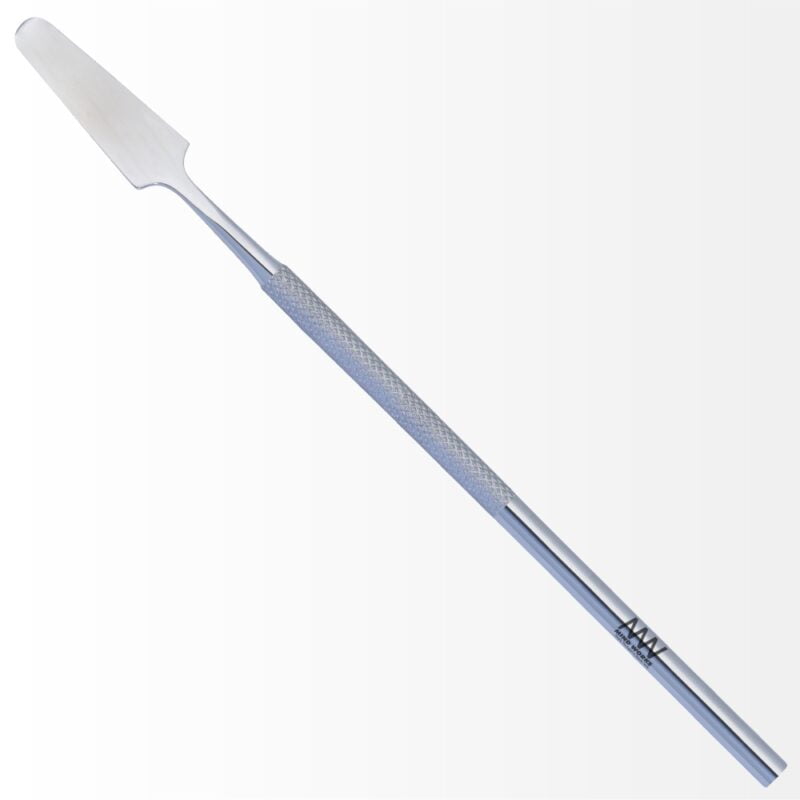 Single Ended Cosmetic Makeup Mixing Spatula Stainless Steel Handle